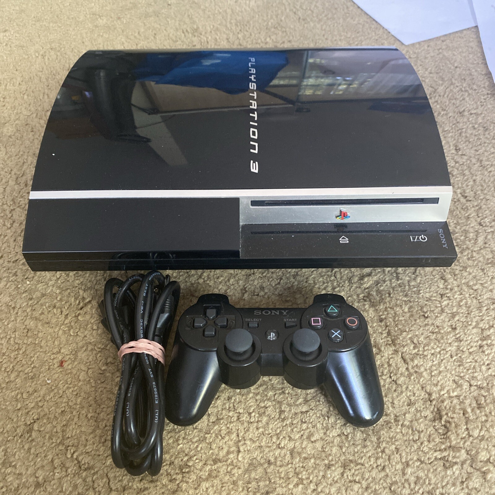 Sony PlayStation 3 80GB Console - Model CECHK01 - WITH CONTROLLER AND ...