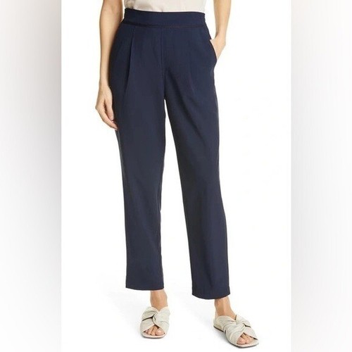 Kobi Halperin || Addie Grossgrain Trim Pants Trousers Navy Blue Medium ...