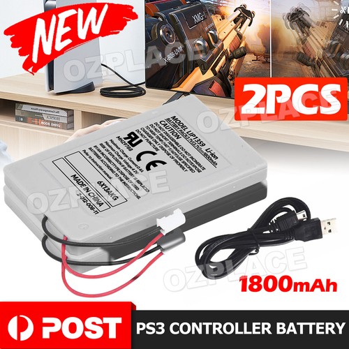 2x for PS3 Wireless Controller Battery Playstation 3 Li-ion Battery 4 ...
