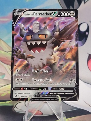 Pokemon TCG - Perrserker 129/196 - Ultra Rare - Lost Origin | eBay
