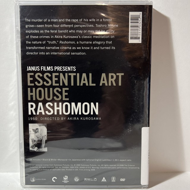 Rashomon (DVD, 2008, Criterion Collection Essential Art House) for sale ...