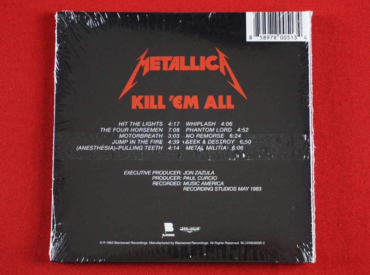 Metallica Kill Em All Back Cover