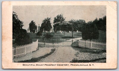 Postcard NY Franklinville New York Beautiful Mount Prospect Cemetery ...