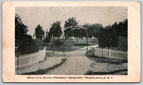 Postcard NY Franklinville New York Beautiful Mount Prospect Cemetery ...