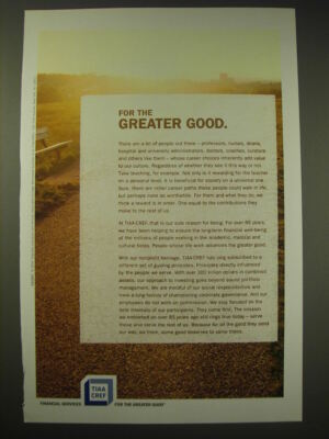 2004 TIAA-CREF Financial Services Ad - For the greater good | eBay