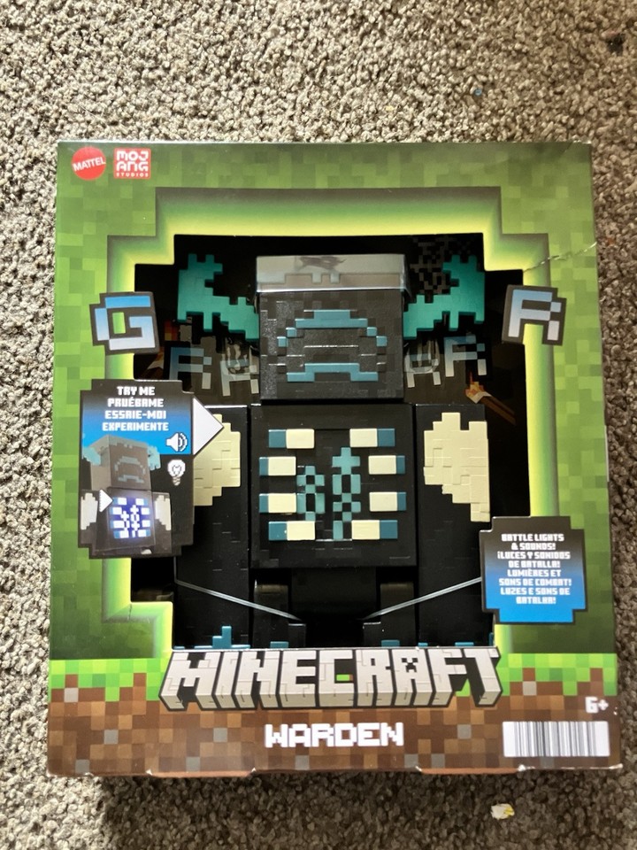 Boxed Minecraft Warden Action Figure Lights NIB Free Shipping | eBay
