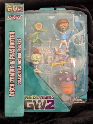 2016 Plants Vs. Zombies Disco Zombie vs. Peashooter Figure Diamond ...
