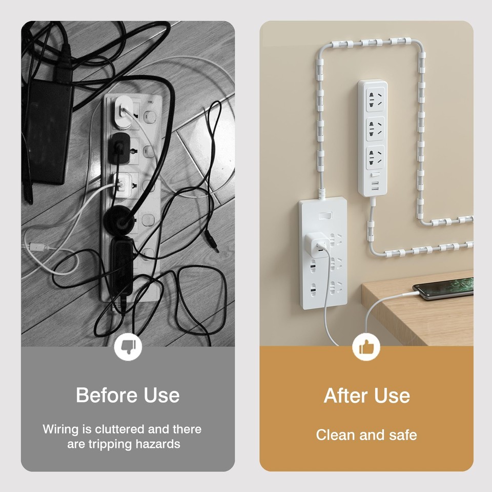 Adhesive Punchfree Socket Holder 10pcs Power Stirp Holder And 40pcs ...
