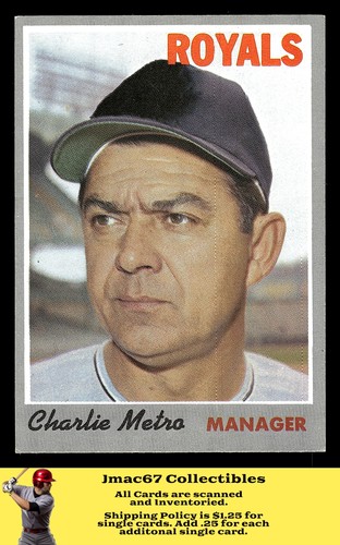 1970 Topps #16 Charlie Metro NM to MT MGR, RC | eBay