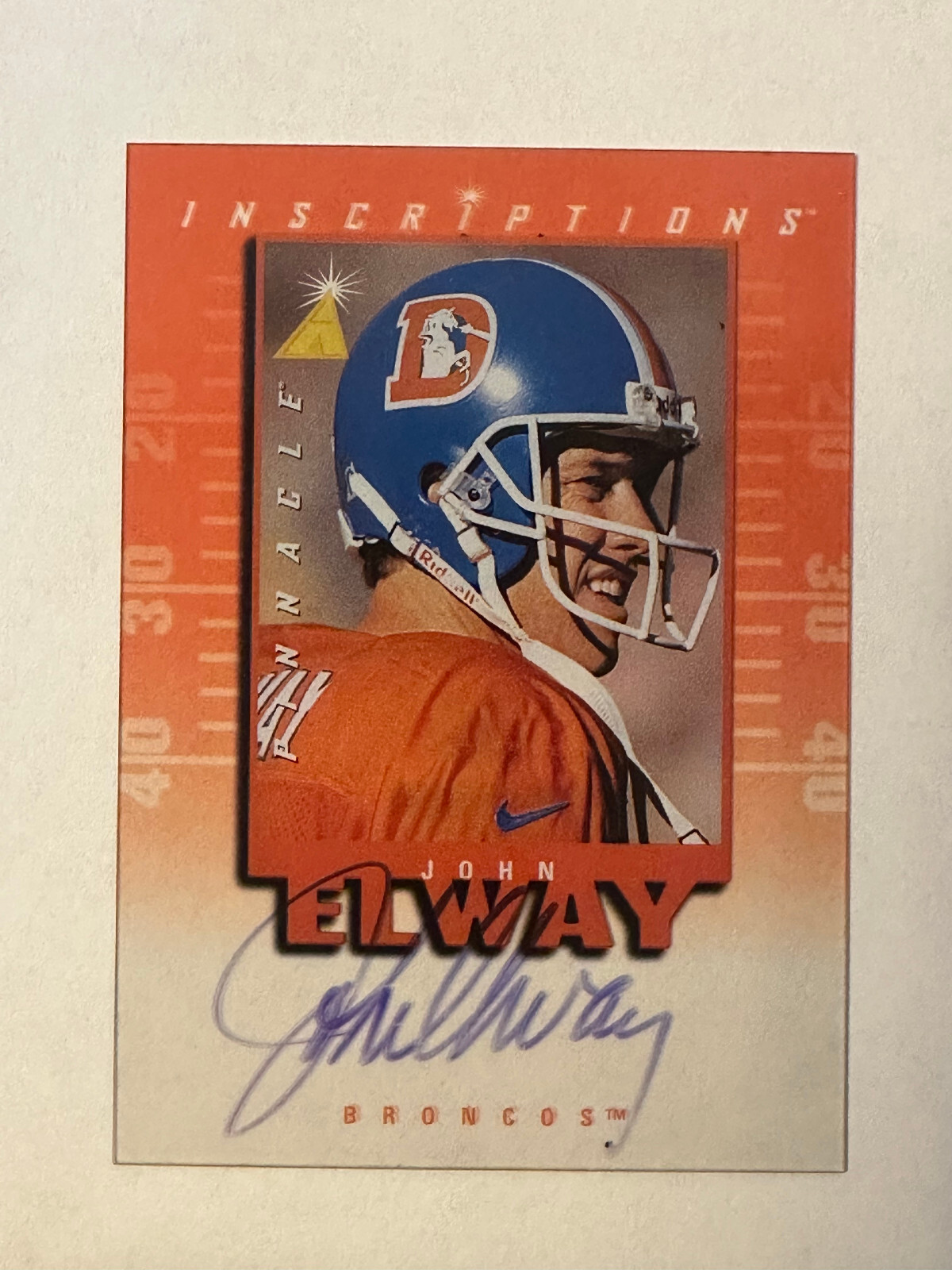 1997 Pinnacle Inscriptions John Elway 41/1975 Auto Autograph | eBay