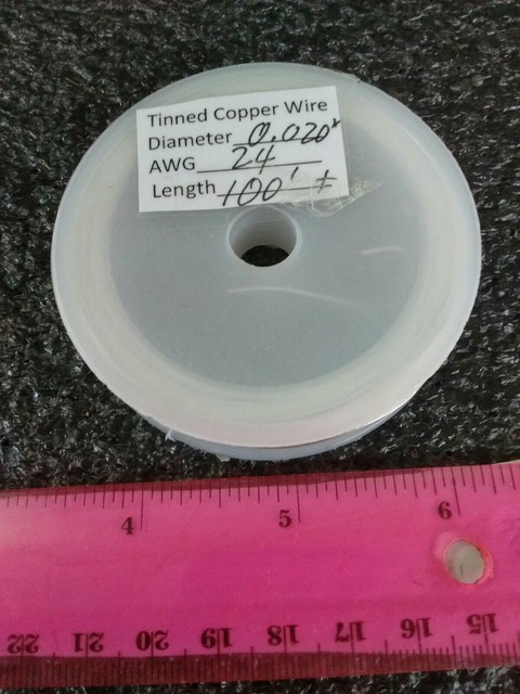 26 AWG Solid Bare Tinned-copper Bus Wire 1 LB 1260 FT Spool for sale ...