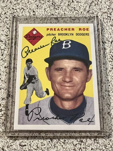 Preacher Roe Signed Auto Card Brooklyn Dodgers All Star Pitcher ...