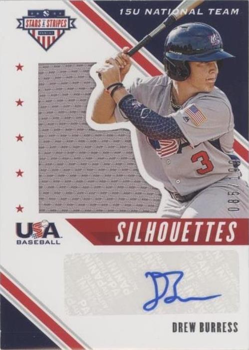 2020 Panini USA Baseball Stars & Stripes - Silhouettes Signatures Drew ...