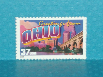 SINGLE 37c "Greetings from Ohio" Vintage United States Postage Stamp ...
