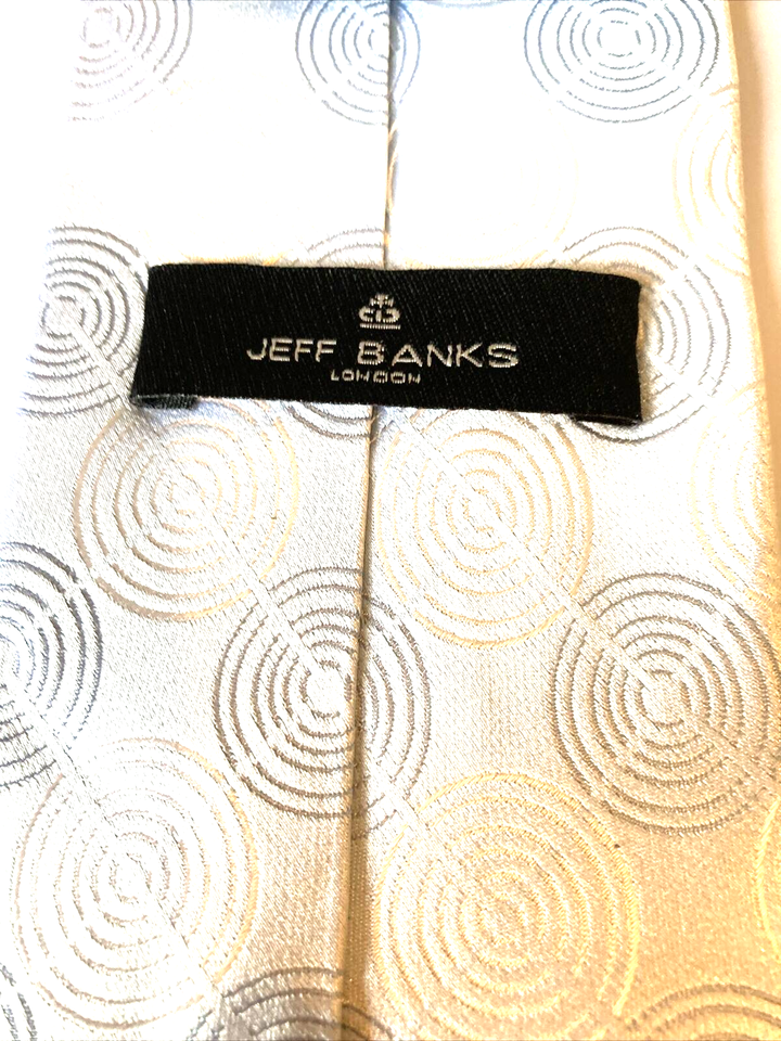 Necktie Jeff Banks London Grey Pure Silk Handmade Designer Wedding ...