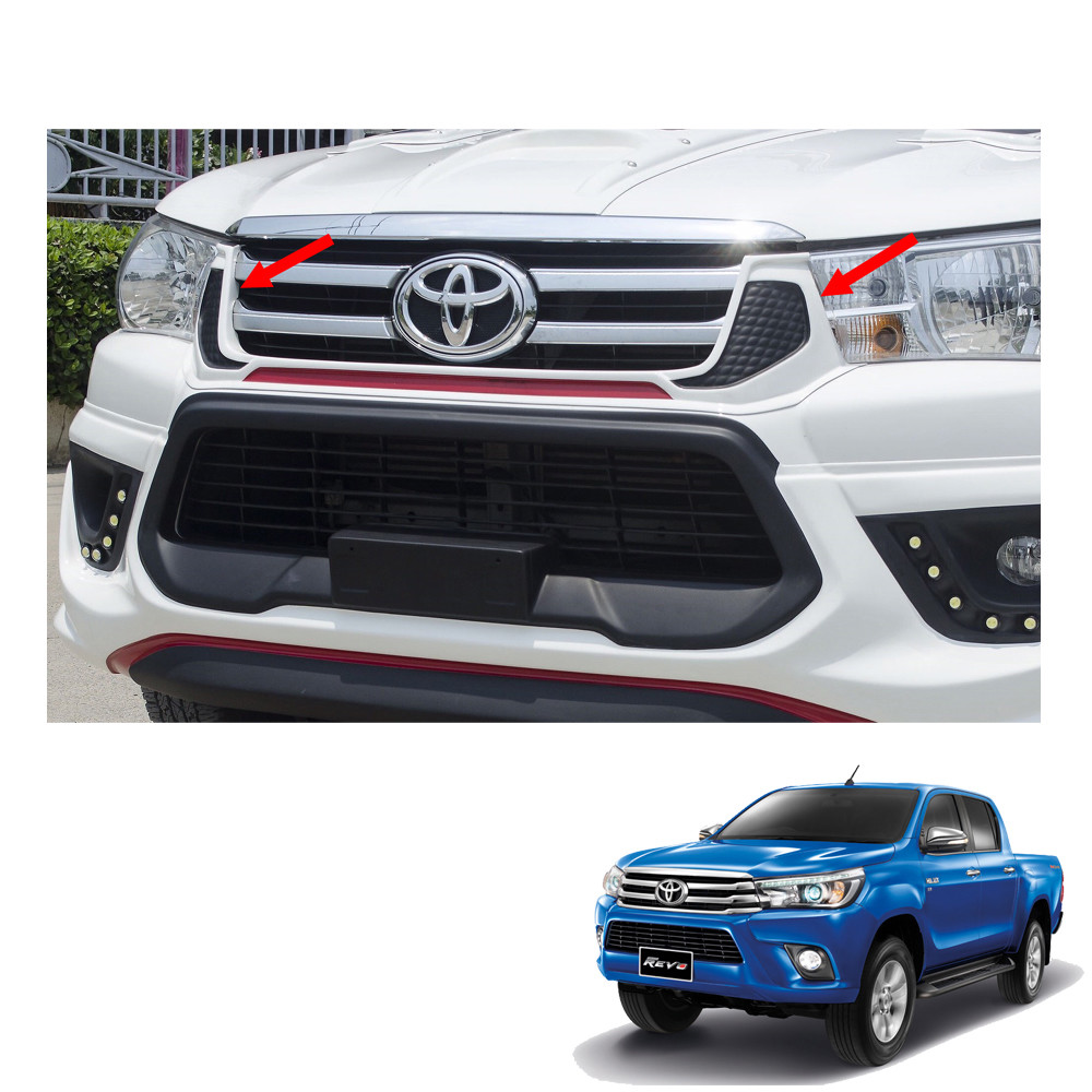 Front Grill Grille White Red Black 1 Pc For Toyota Hilux Revo SR5 2015 ...