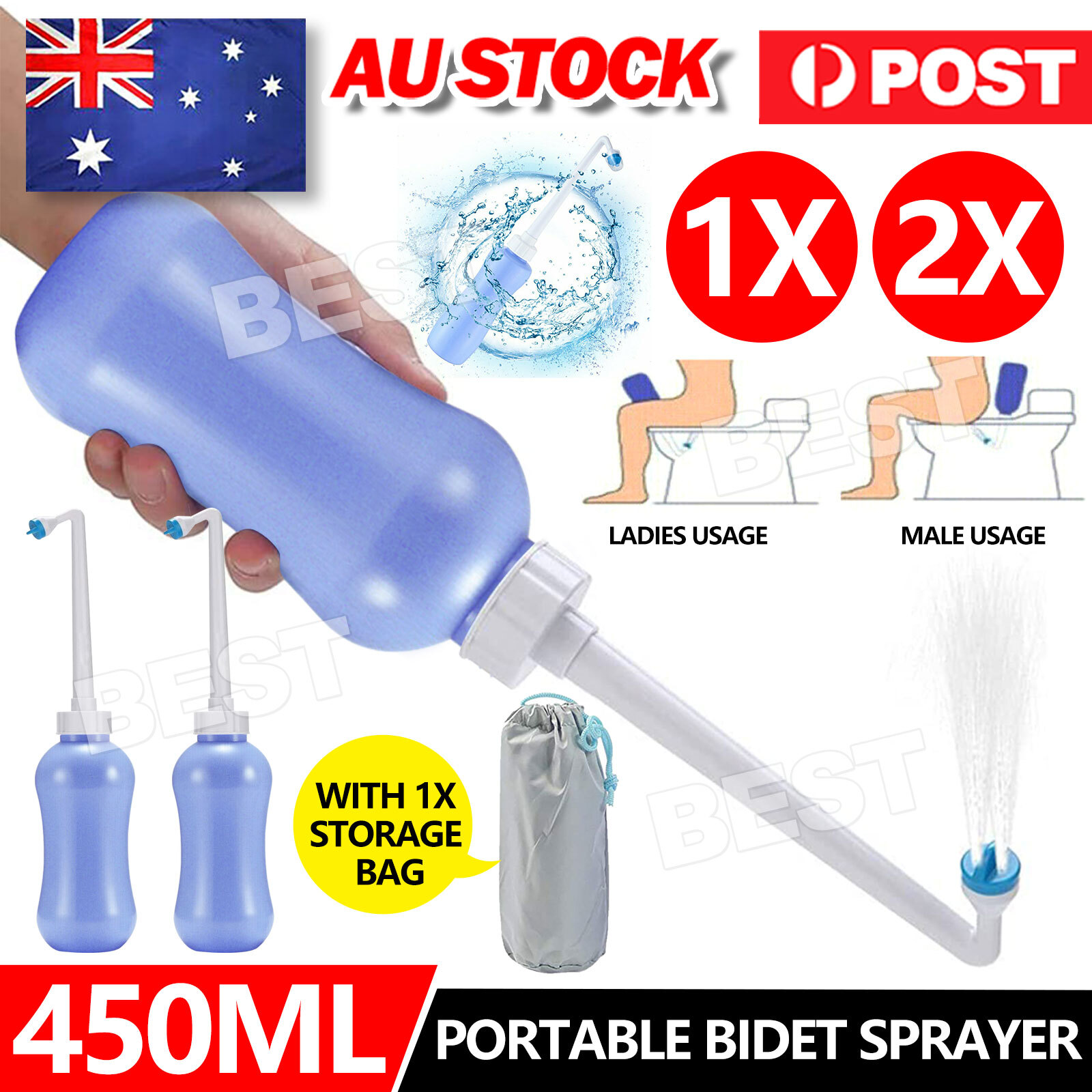 Portable Bidet Sprayer/Peri Bottle for Postpartum Perineal Care ...