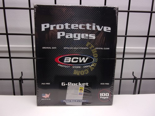 (100) BCW PRO 6-Pocket Page Trading Card Album Pages Sports Photos | eBay