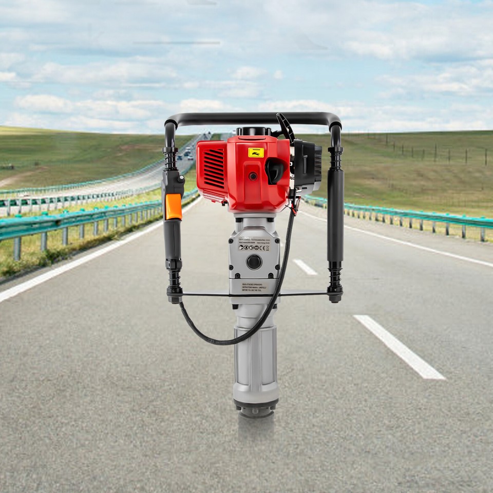 2 Stroke 1.2HP/2.3HP Gas-Powered T Post Driver Fence Farm Push Pile Kit ...