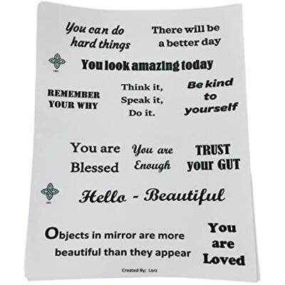 Window, Wall, Mirror Positive Affirmations for Women. | eBay