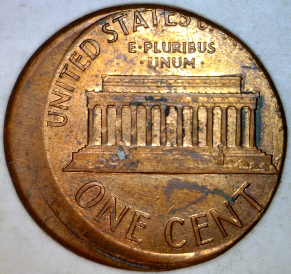 1987 ERROR OFF CENTER Lincoln Cent Unc / BU O/C Coin 1c START AUCTION ...
