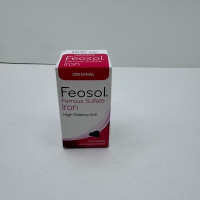 Feosol Ferrous Sulfate Iron Original Tablet, 120 Count Exp 1/2027, New ...