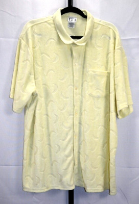 IML Isaac Morris Light Yellow Pullover Short Sleeve Button Up Size XXL ...