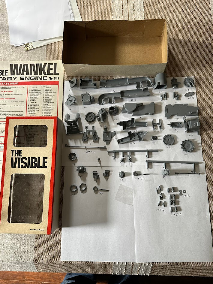 Vintage RENWAL 1/3 scale VISIBLE WANKEL ROTARY ENGINE Kit #811 | eBay