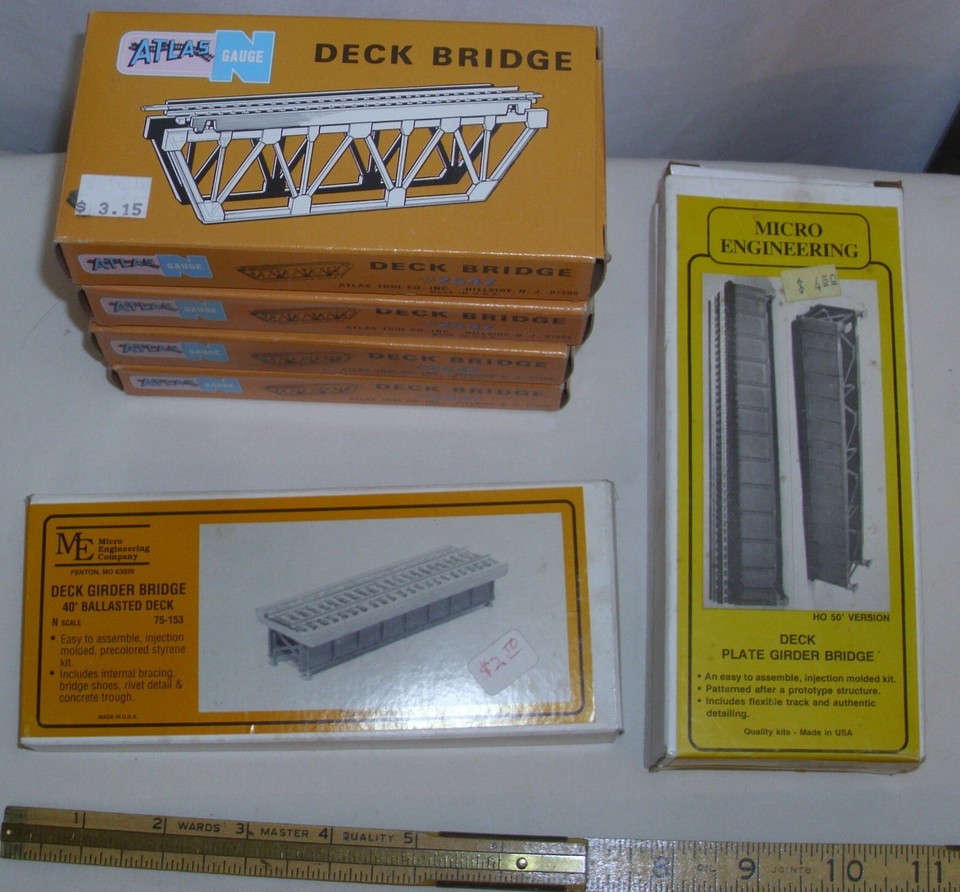 ATLAS N SCALE DECK BRIDGES X7 LOT BOXED | eBay