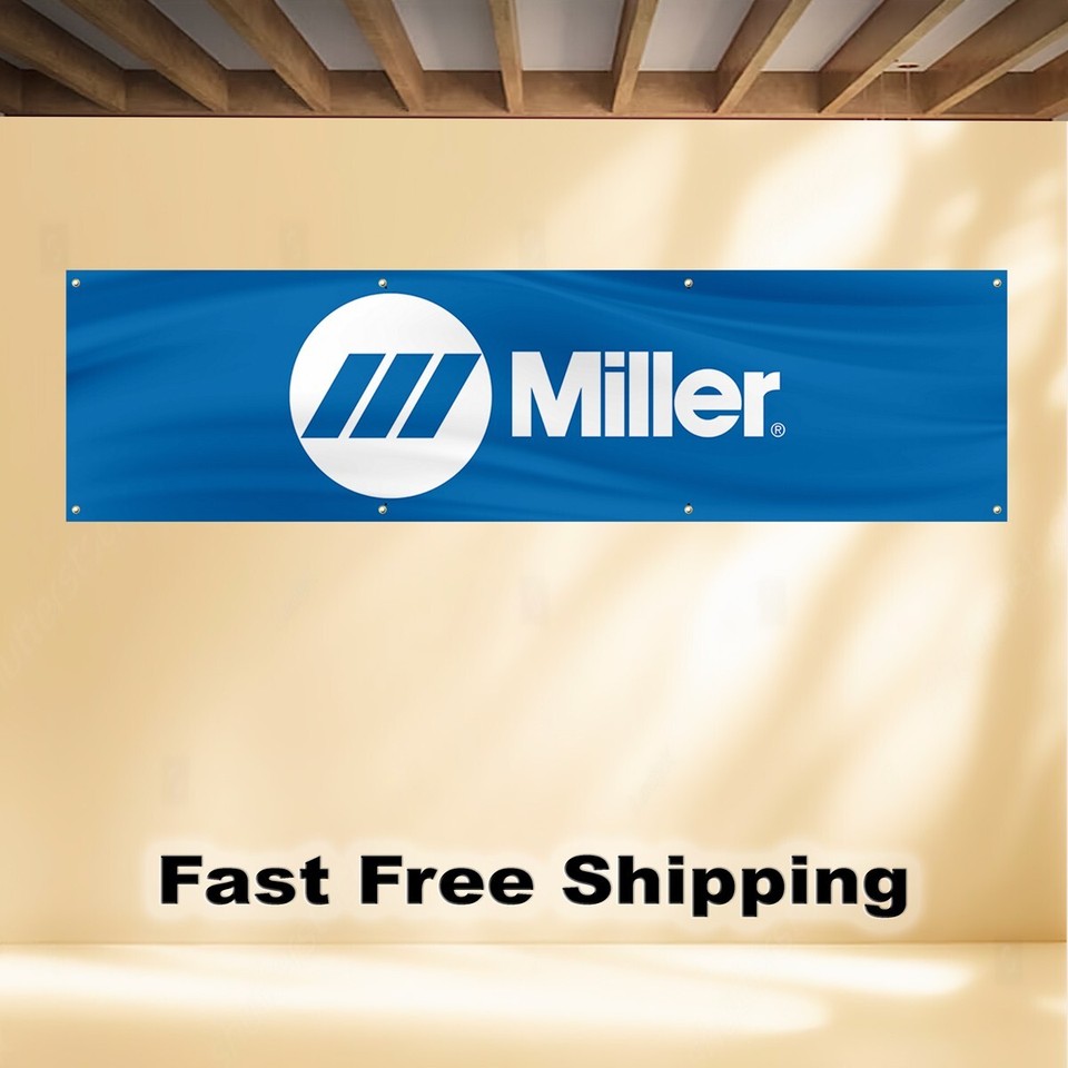 MILLER WELDING 2'X8' BANNER FLAG | eBay