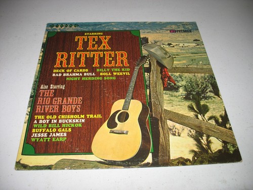 Starring Tex Ritter Premier Records PS 9023 LP VG+ | eBay