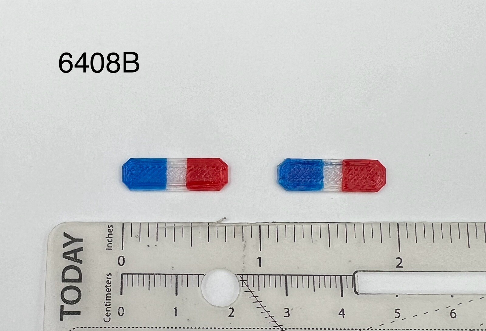 2 Pack 1/64 Blue Red Code 3 Defender Lightbar Greenlight Police Sheriff ...