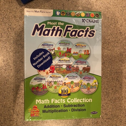 Meet The Math Facts 10 DVD Set - Addition Subtraction Multiplication ...