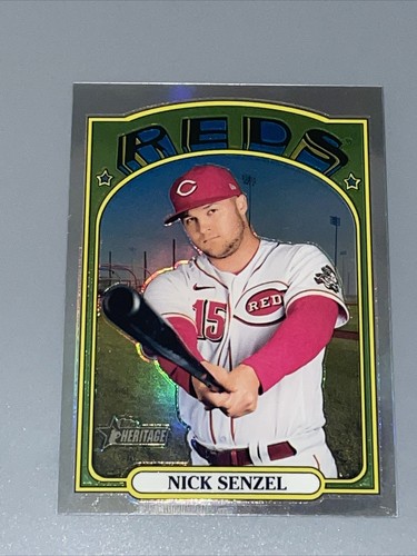 2021 Topps Chrome Heritage Nick Senzel # /572 Refractor #672 Baseball ...