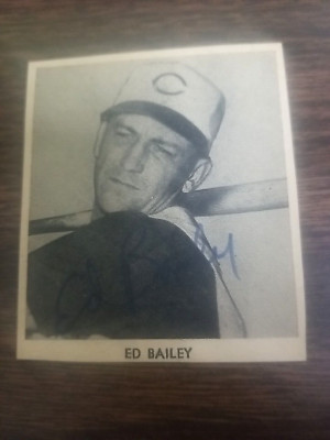 ED BAILEY SIGNED 2.5" x 2.5" NEWSPAPER PRINT, CINCINNATI REDS/GIANTS | eBay