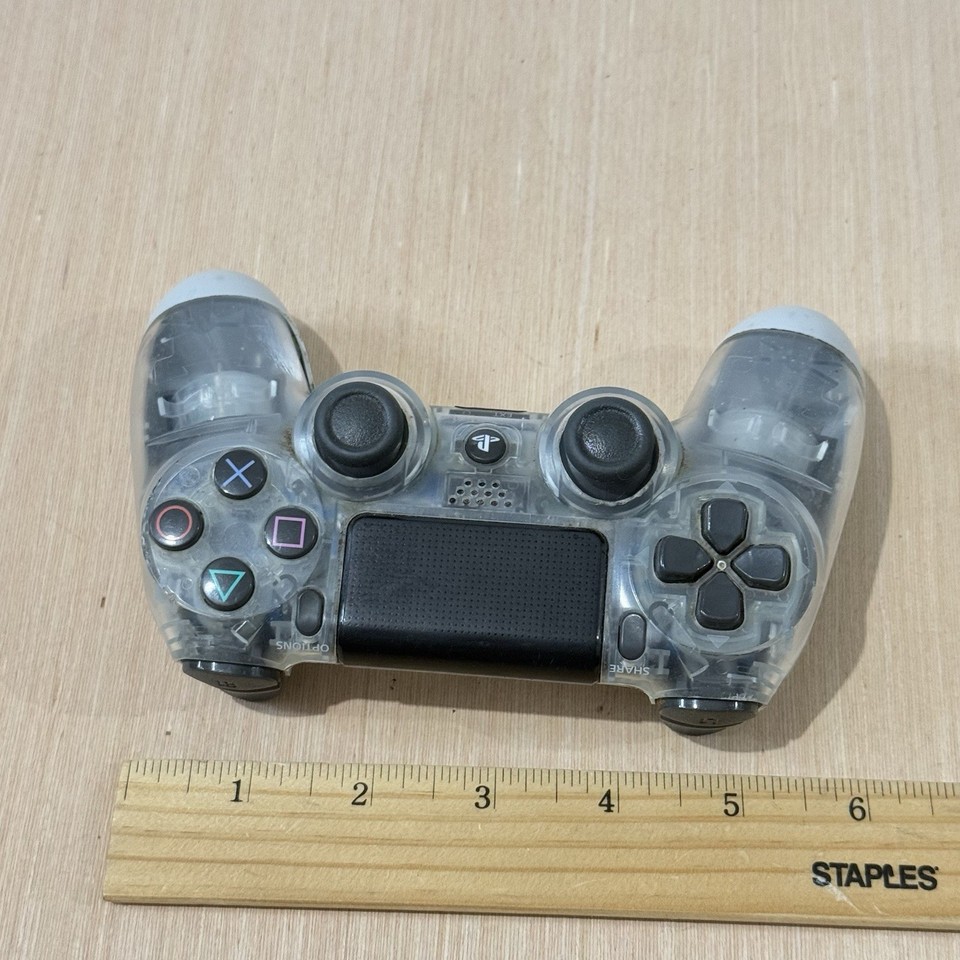 Sony PS4 DUALSHOCK Wireless Controller Clear “UNTESTED”CUH-ZCT2U Buy As ...