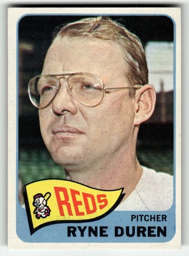 1965 Topps Ryne Duren #339 Cincinnati Reds HIGHER HIGH GRADE NO CREASES ...