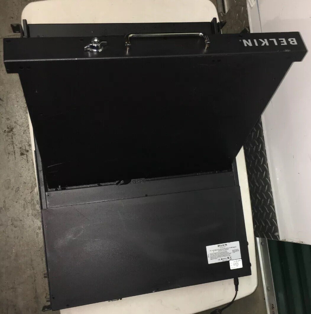 BELKIN 17" LCD RACK CONSOLE 1U, SINGLE-RAIL TECHNOLOGY F1dc108b-Sr 8 ...