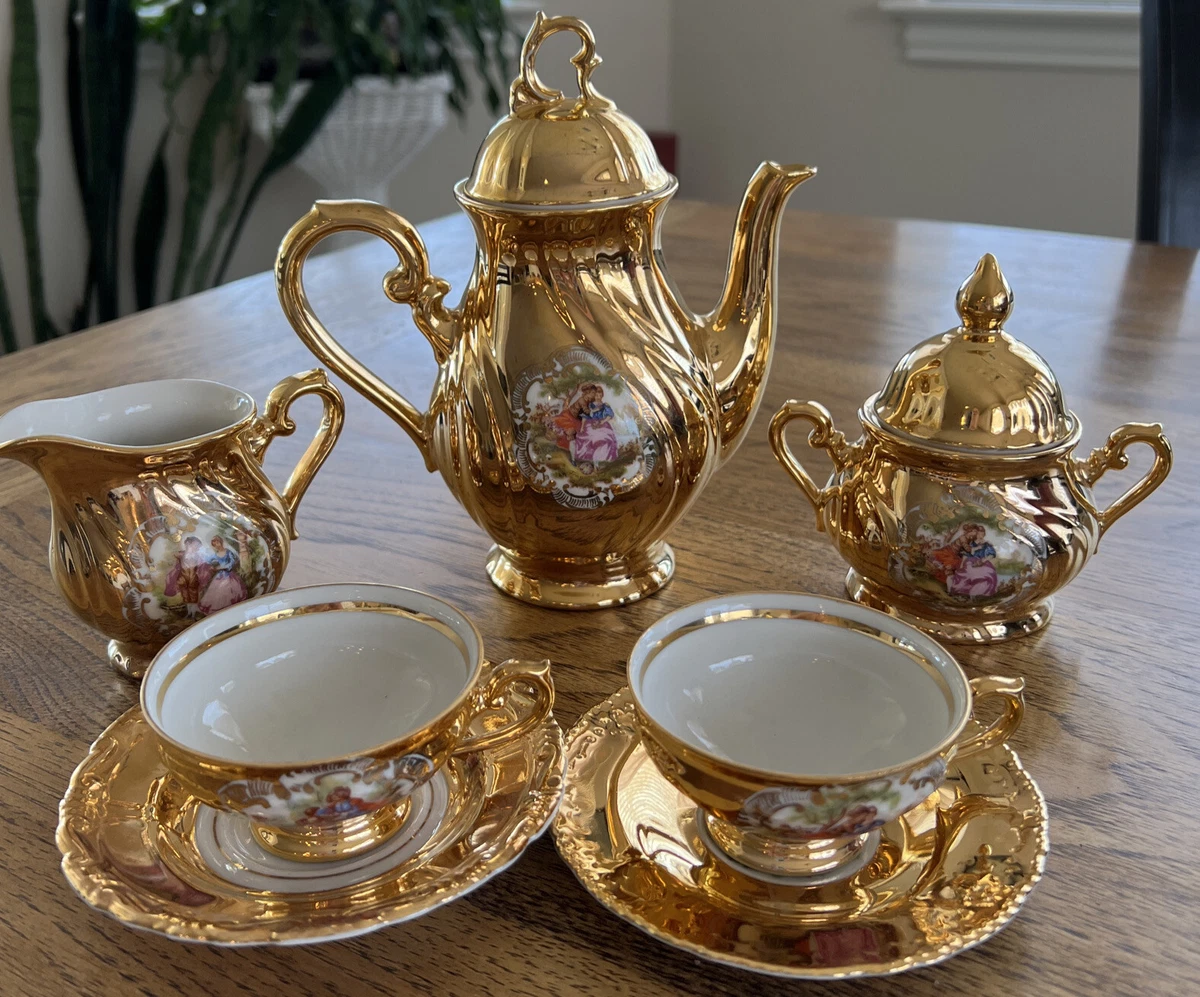 Antique Gold Tea Set