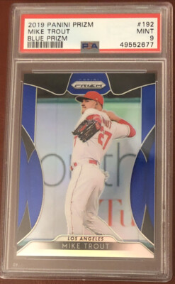 2019 Panini Prizm Mike Trout Blue Prizm Refractor #192 PSA 9 | eBay