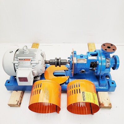 Goulds 1x1.5-6 3196 STX Centrifugal Pump With Base and 5 HP Motor | eBay