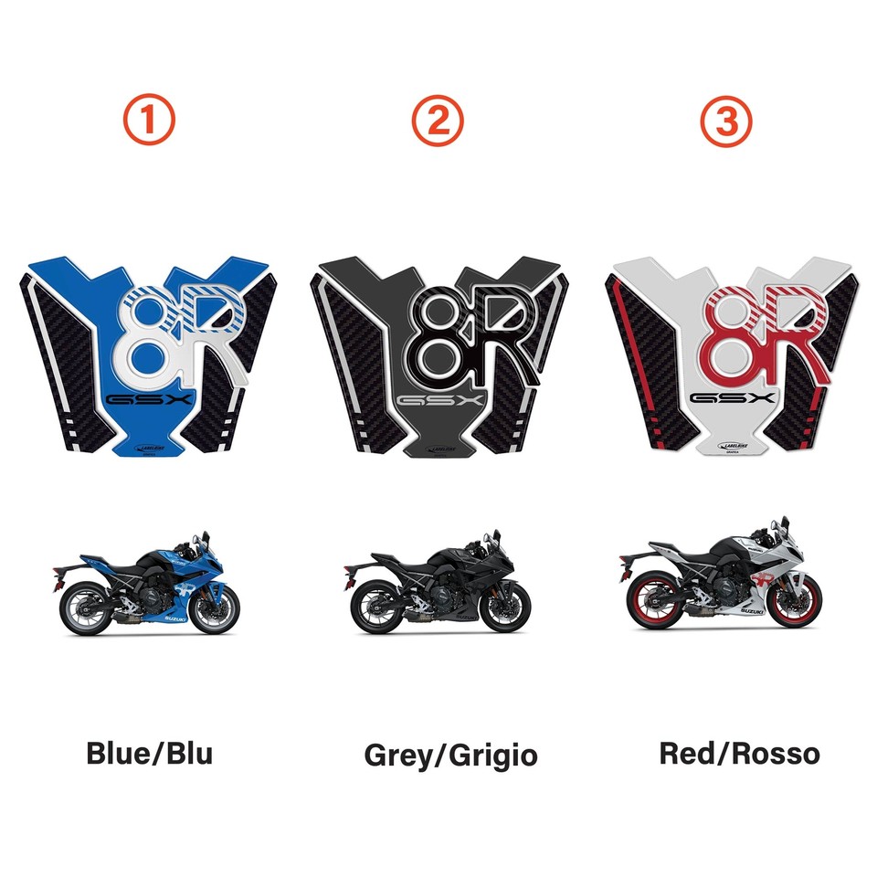 Tank Pad Sticker Gel 3D Bike Protection Compatible With Suzuki GSX-8R ...