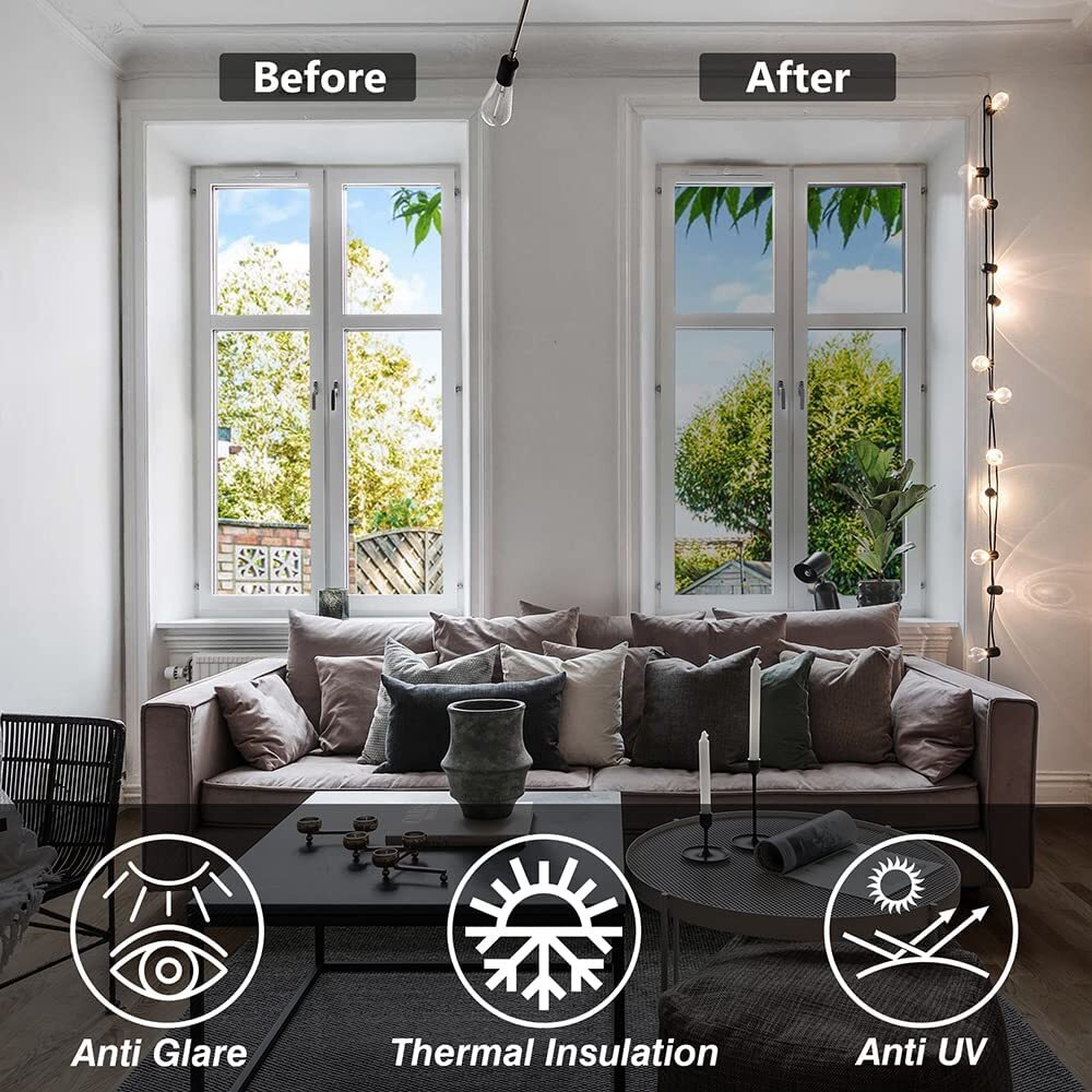 One Way Window Film Privacy Tint UV Blocking Reflective Heat Control ...