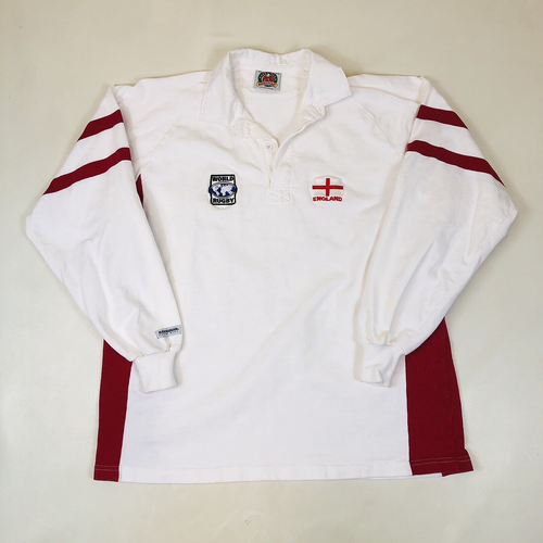 Barbarian World Rugby England White with Red Long Sleeve Size 3XL | eBay