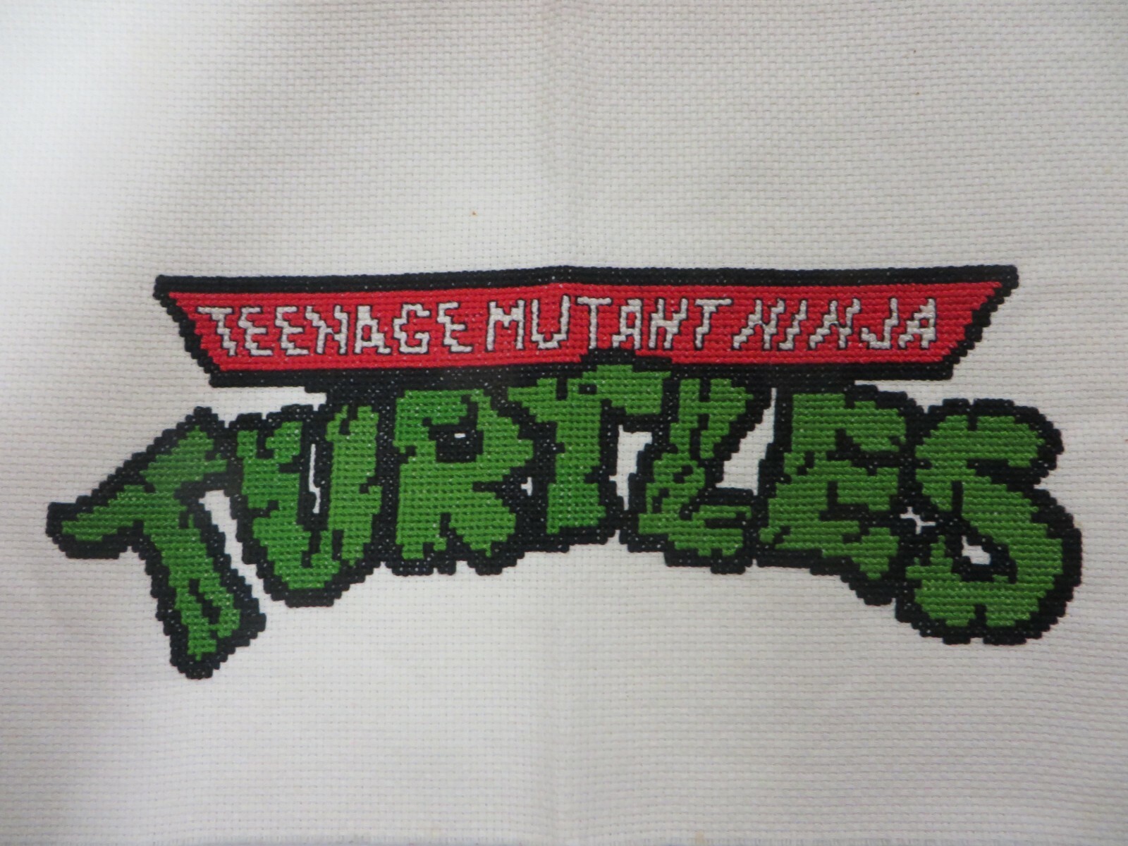Completed TEENAGE MUTANT NINJA TURTLES Counted Cross Stitch Finished ...