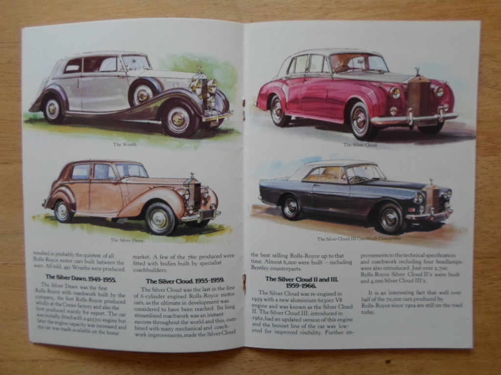ROLLS ROYCE 1980 Publicity Brochure - Silver Shadow Camargue Phantom V1 ...