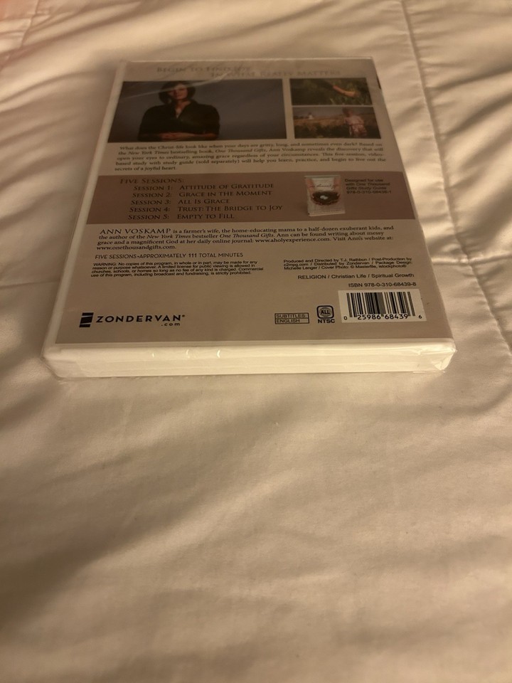 One Thousand Gifts DVD (2012) Ann Voskamp – Christian Devotional – NEW ...