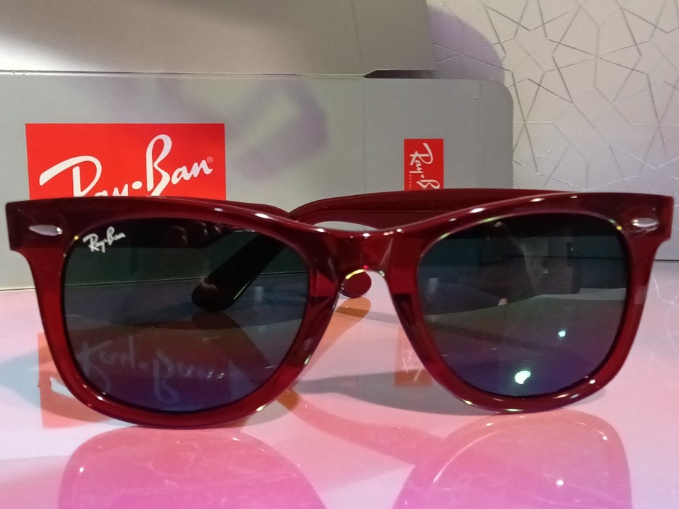 Authentic Ray Ban Wayfarers (NEW) Translucent Red. RB2140 😎FREE ...