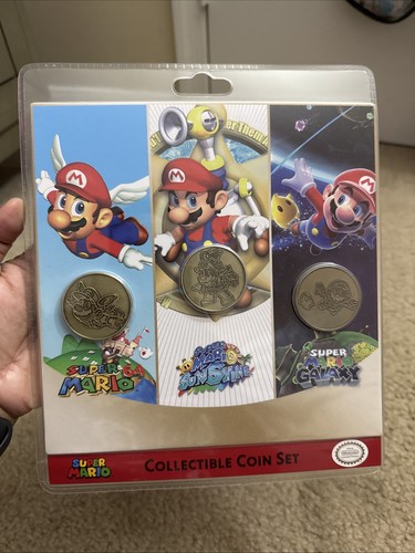 Super Mario Collectible Coin Set - 64, Sunshine, Galaxy - NEW/SEALED | eBay