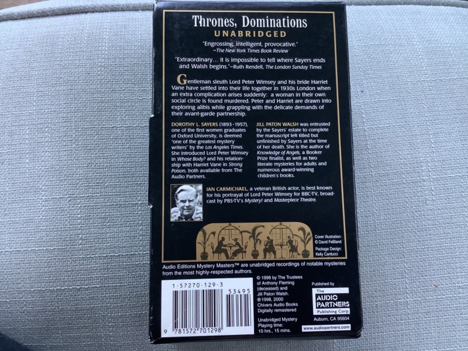 Dorothy L Sayers and Jill Patin Walsh, Thrones and Denominations audio ...